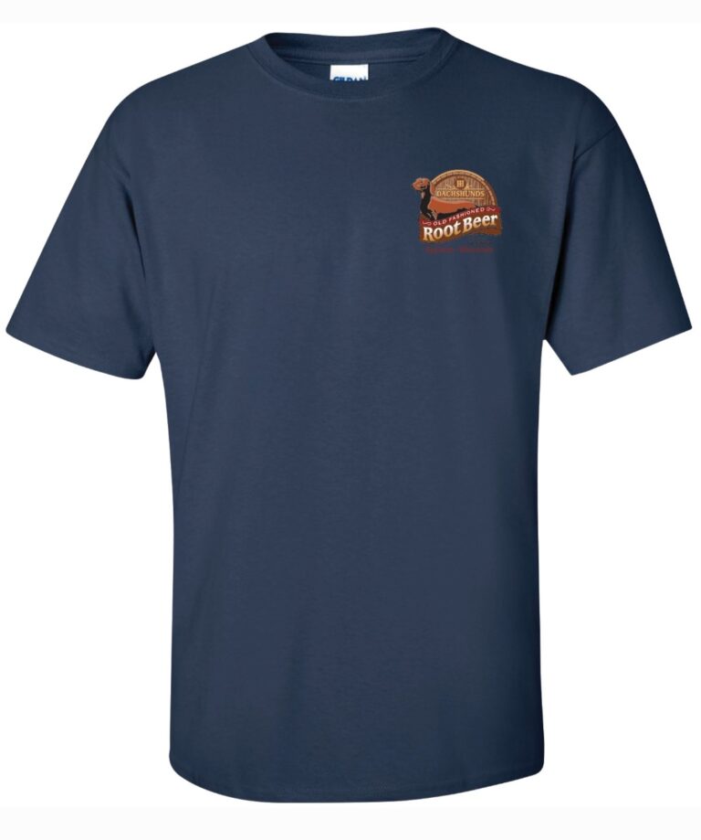 Root Beer Tee – Navy (NEW) | III Dachshunds Brewing